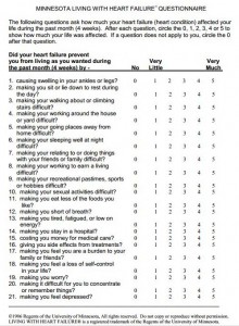 The Minnesota Living With Heart Failure Questionnaire is available at ...