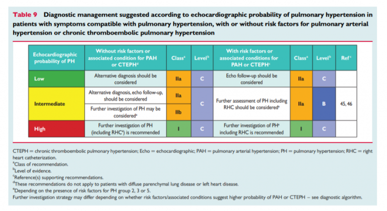 5. Pulmonary hypertension diagnosis