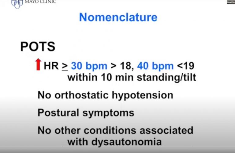 10:44-Note that many experts teach that orthostatic intolerance can ...